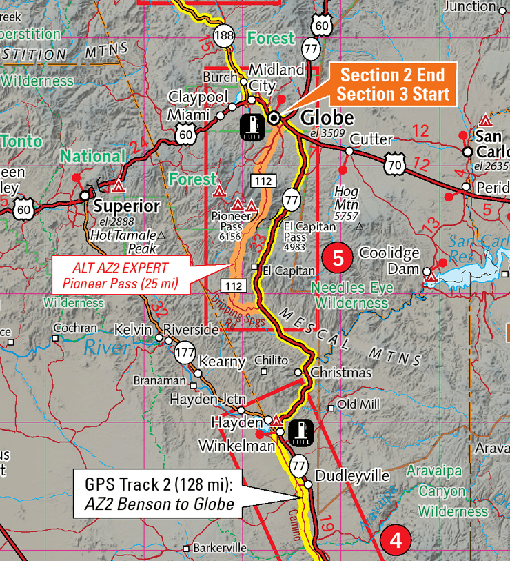 Southern California Backcountry Discovery Route Map (CABDR-South) - BD ...