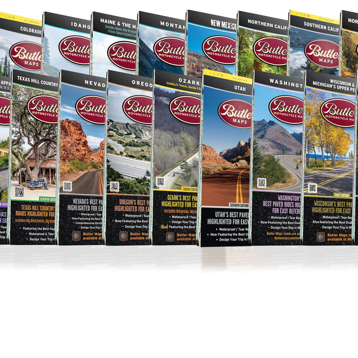 Butler Maps Best Paved Roads G1 Series Master Collection