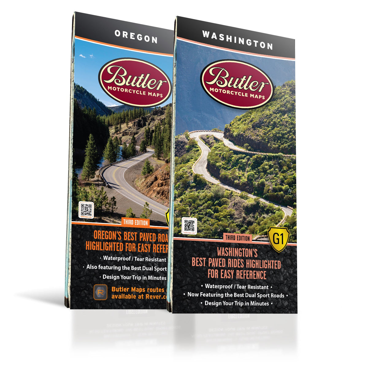 Best Paved Roads in Washington and Oregon - G1 Series Map Bundle ...