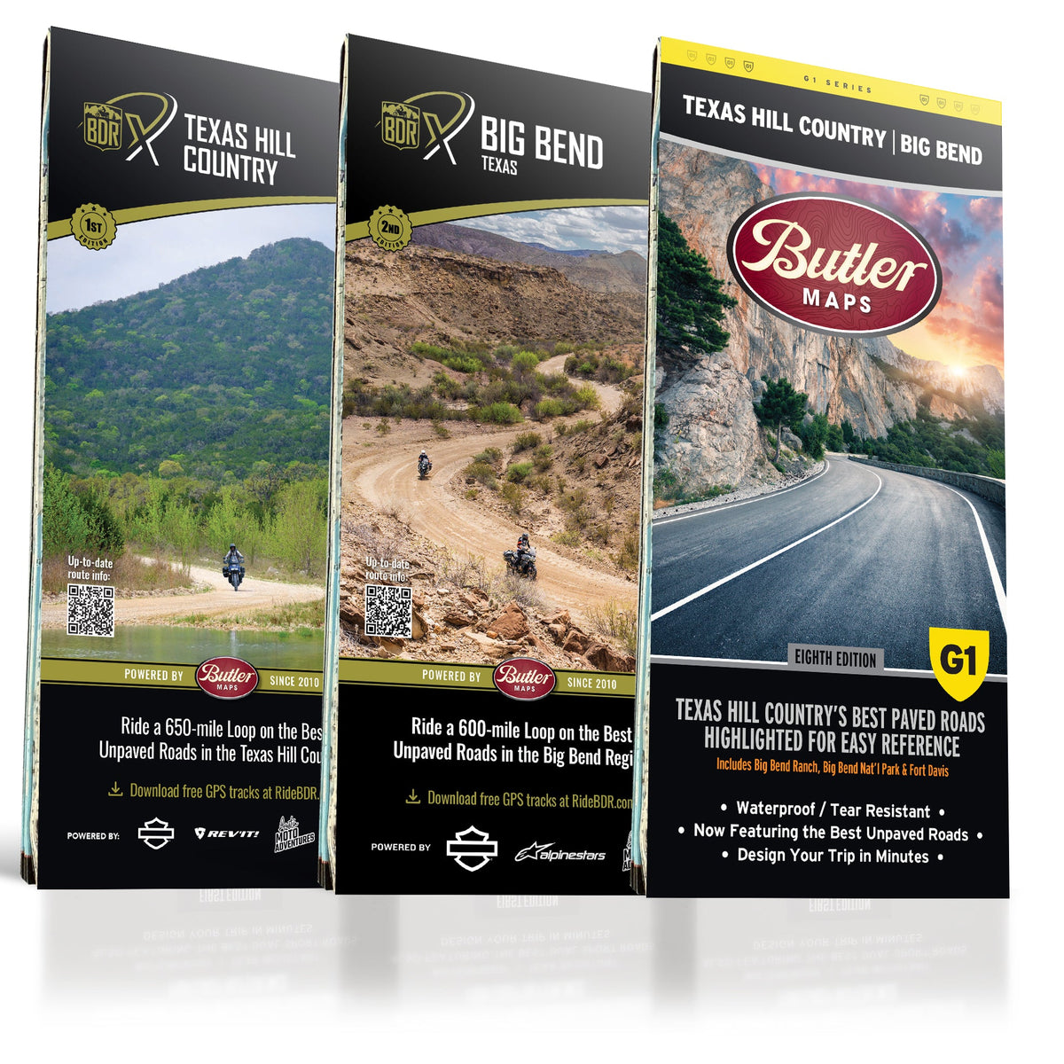 Texas Map Bundle - Texas Hill Country/Big Bend G1, Texas Hill Country ...